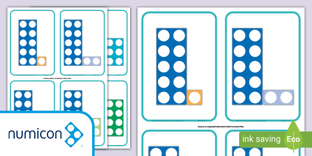 👉 11-20 Numicon Shape Flashcards (teacher made)